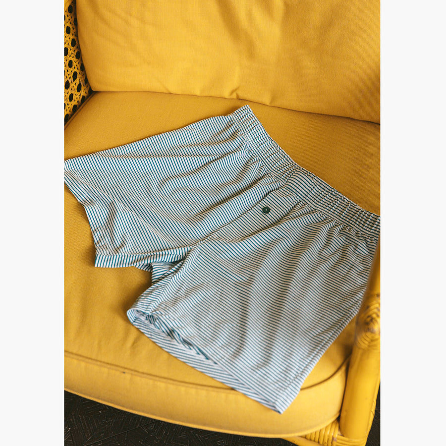Tech Varsity Slim Fit Boxer ~ Green Captain's Stripe – Nice Laundry